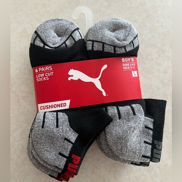 Puma | Accessories | New Puma Boys Low Cut Cushioned Pack Of 6 Sz91 ...